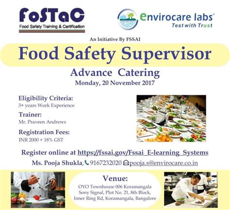 Praveen Kumar Sv Phd On Linkedin Food Safety Supervisor Advance