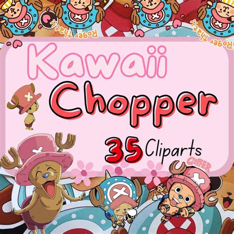 Kawaii Tony Tony Chopper Clipart 35 Pcs Png Bundle Etsy
