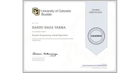 Completion Certificate For Dynamic Programming Greedy Algorithms