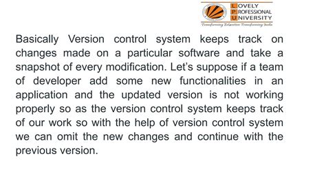 Version Control System 2pptx Operating Systems Computer Software