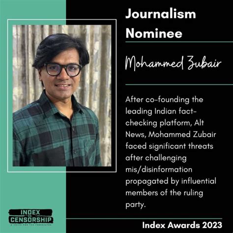 Fact Checker Mohammed Zubair Wins 2023 Freedom Of Expression Award In
