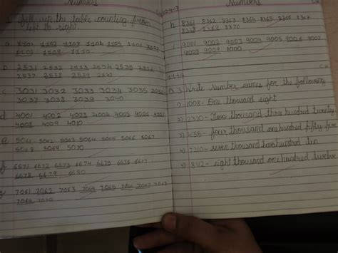 Maths Notebook Work