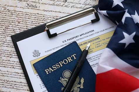 Premium Photo Department Of State Form Ds Application For A U S Passport Lies On Table And