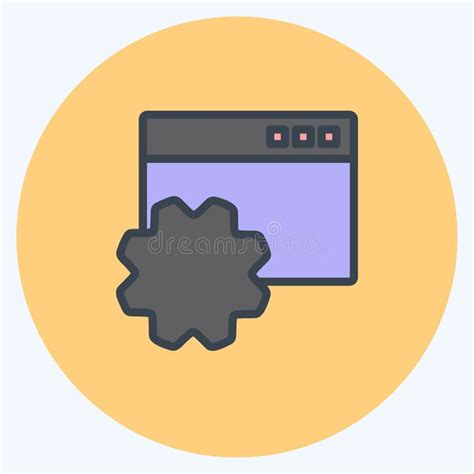 Icon Browser Configurations Suitable For Programming Symbol Color Mate Style Simple Design