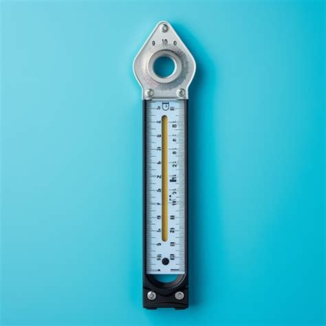 Premium Ai Image Mesuring Tool On Light Blue Premium Ai Image Mesuring Tool On Light Blue