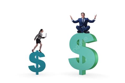 남자 여자 사이의 불평등 임금과 성별 격차의 개념 사진 배경 및 무료 다운로드를위한 그림 Pngtree