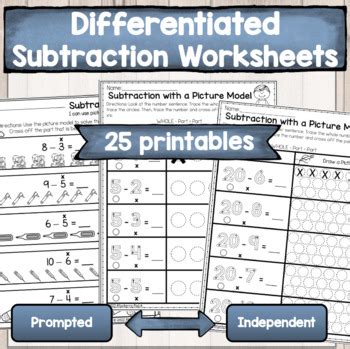 Addition And Subtraction Worksheets Using A Picture Model By Blueberry Patch