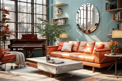 Premium Ai Image Living Room With Art Deco Concept