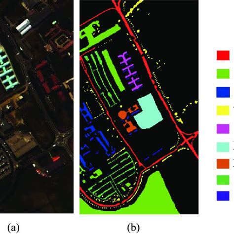 Pavia University Dataset A False Color Composite Image B