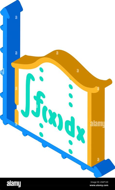 Integration Math Data Science Isometric Icon Vector Integration Math