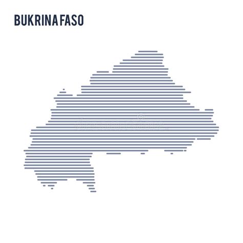 Vector Abstract Hatched Map Of Eritrea With Lines Isolated On A White Background Stock