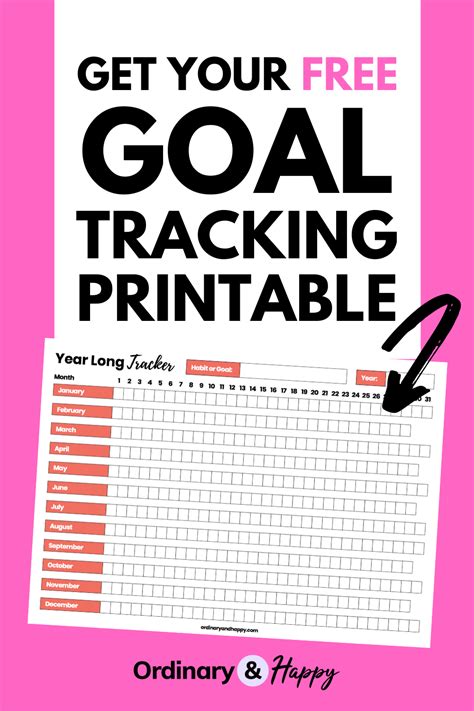 Free Goal Tracking Printable And Goal Setting Tips Goal Tracking Goal Tracker Goal Tracker