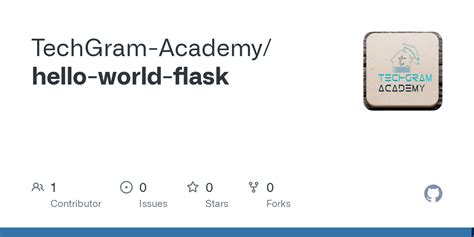 Github Techgram Academyhello World Flask