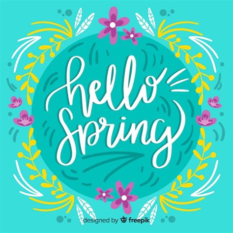 Free Vector Hello Spring Background