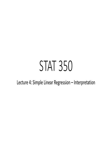 1726263338 127 350lecture4 Simple Linear Regression Interpretation