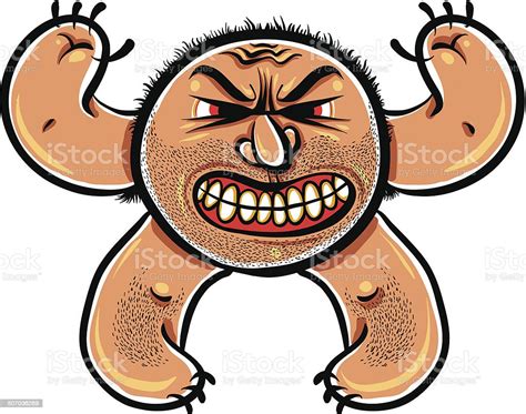 Angry 말풍선이 있는 몬스터 그루터기 벡터 일러스트레이션 감정에 대한 스톡 벡터 아트 및 기타 이미지 감정 경외감 공격성 Istock