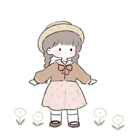 可爱简笔画小女孩色彩丰富（高清17张） 简笔画图片大全