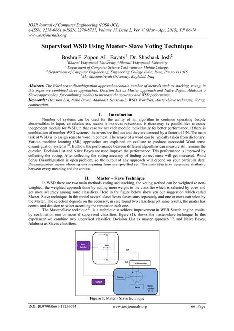 Supervised WSD Using Master Slave Voting Technique PDF