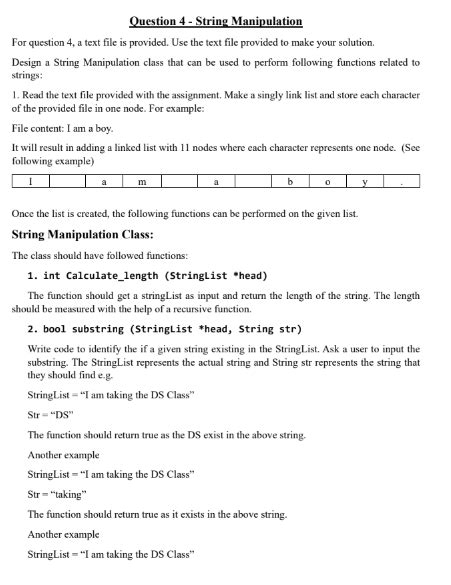 Solved Question 4 String Manipulation For Question 4 A