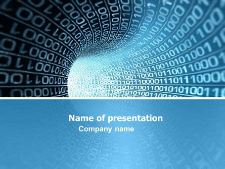 Binary Code Tube Presentation Template For Powerpoint And Keynote Ppt