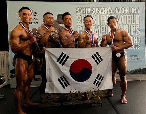 대한보디빌딩협회 류제형 이재천 등 국가대표팀 Ifbb 세계보디빌딩선수권 종합 2위 달성