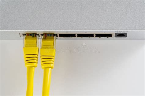 Small Router And Switch Tcp Ip Network Business Concept High Performance Gigabit Switch
