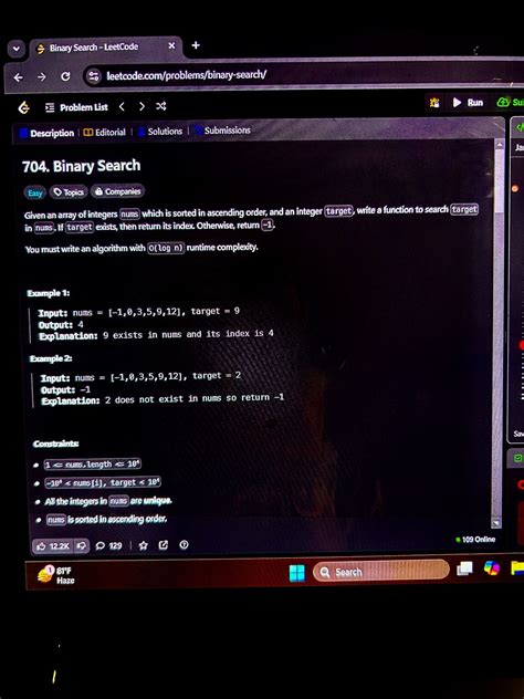 Princy Dubey On Linkedin Leetcode Binarysearch Problemsolving