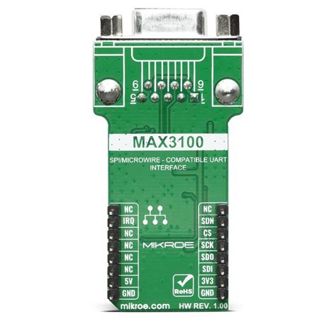 Rs232 Spi Click Max3100 Uart To Spi Converter Mikrobus™