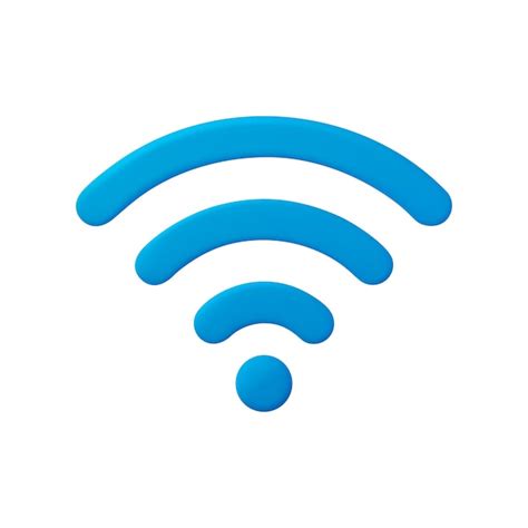 Premium Vector 3d Wifi Signal Connection And Network Symbol