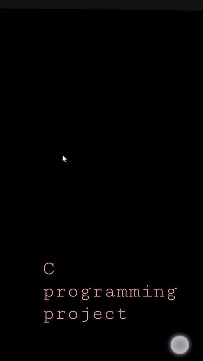 Cursor Project In C Program Project Future New Youtube
