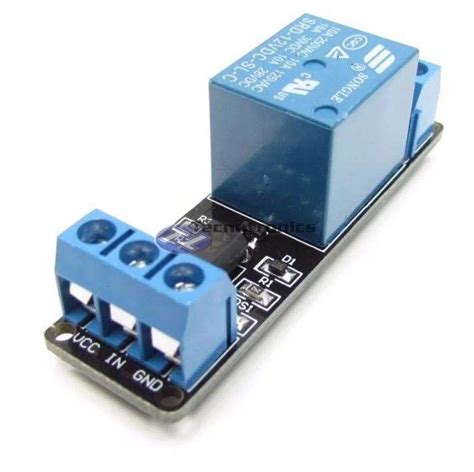 módulo rele 12v 1 canal 10a com optoacoplador preto tecnotronics