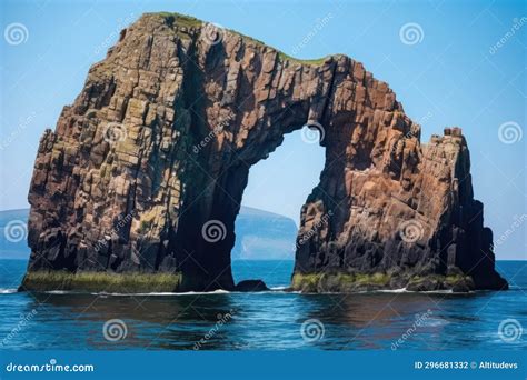 A Sea Stack Rock Formation Pierced By Tunnels Stock Photo Image Of Geology Phenomenon 296681332