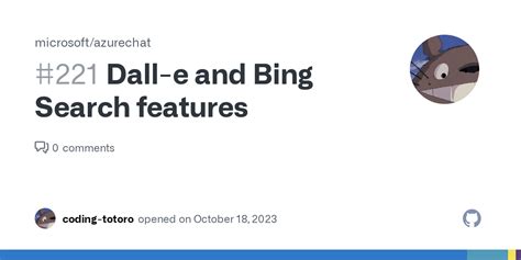 Dall E And Bing Search Features · Issue 221 · Microsoftazurechat · Github