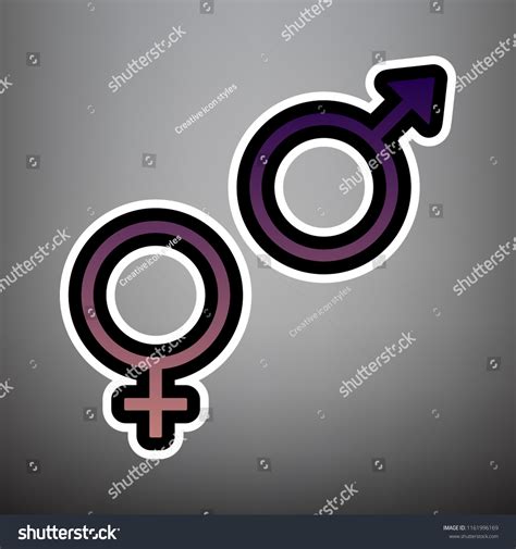 Sex Symbol Sign Vector Violet Gradient Stock Vector Royalty Free 1161996169