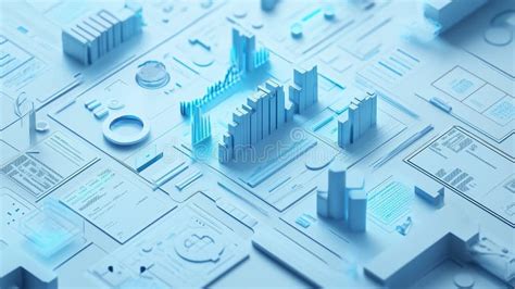 Three Dimensional Data Visualization Showcasing Architectural Models