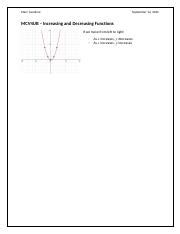 Understanding Function Behavior Increase And Decrease Analysis Course Hero