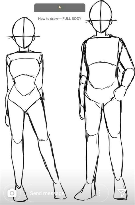 Boceto De Cuerpo Full Body Drawing Tips Simple Body Anatomy Drawing