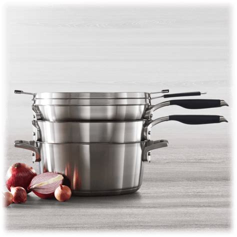 Meh Calphalon Select 10 Piece Space Saving Stainless Steel Cookware Set