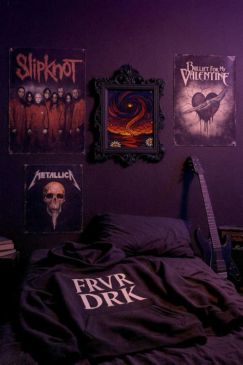 Swirl Gothic Emo Wall Art Print Alt Band Aesthetic Poster Dark