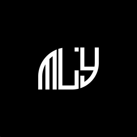 Mly Letter Logo Design On Black Background Mly Creative Initials