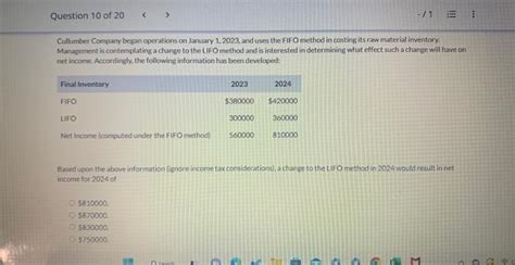 Solved Cullumber Company Began Operations On January 1 2023