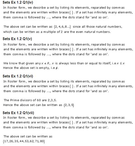 RD Sharma Solutions Class Maths Chapter Sets Exercise