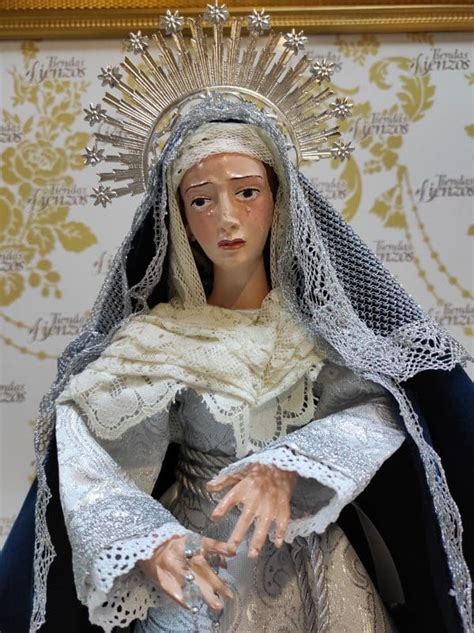 Virgen Dolorosa 45 Cm Vestida