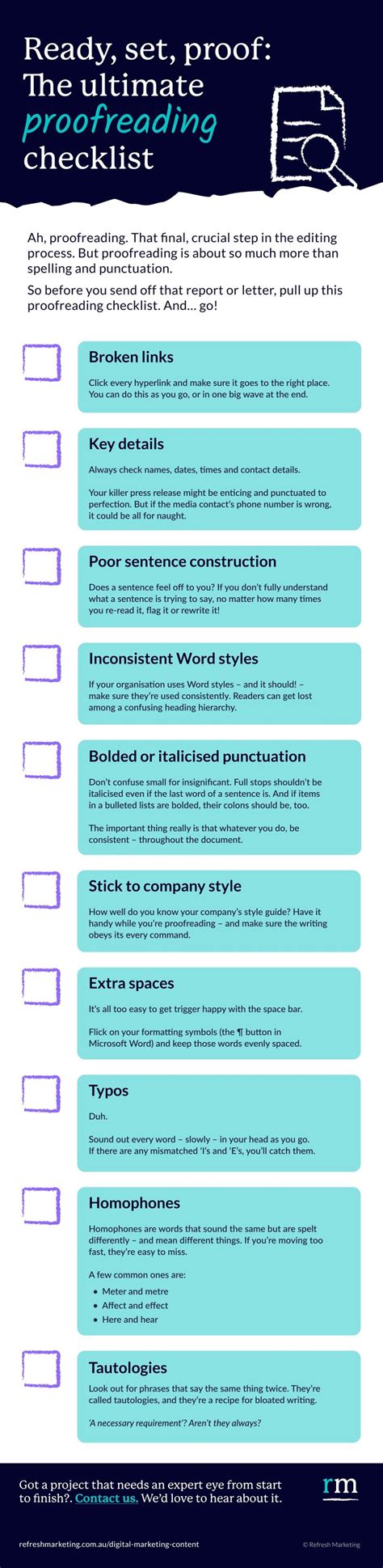 The Ultimate Proofreading Checklist Proofreading Checklist Writing