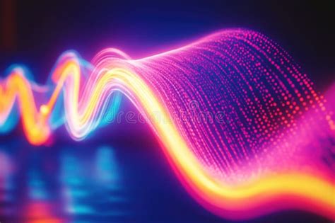 Colorful Wave Of Light Patterns Creating A Vibrant Digital Abstract Artwork Stock Illustration