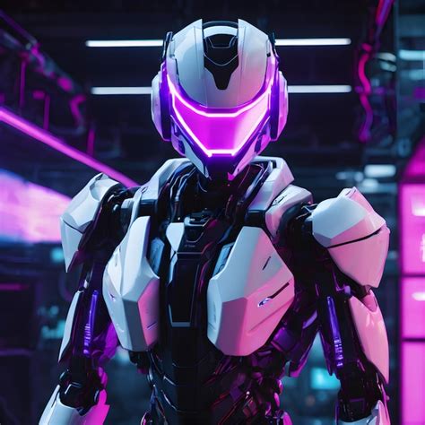 Premium Photo 3d Render Of A Robot With Rgb Lights Background