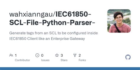 Github Wahxianngauiec61850 Scl File Python Parser Generate Tags From An Scl To Be
