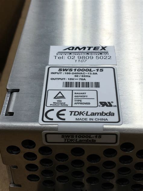 Tdk Sws1000l 15 Switching Power Supply