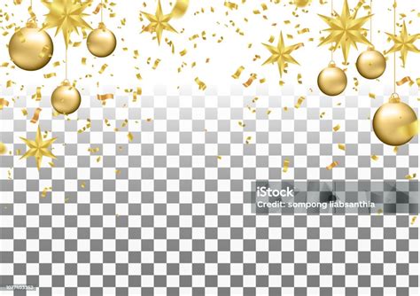 벡터 일러스트 레이 션 풍선 해피 뉴 골드와 블랙의 색상 텍스트에 대 한 장소 크리스마스 공 겨울에 대한 스톡 벡터 아트 및 기타 이미지 Istock