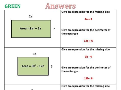 Writing Expressions For Missing Lengths Of Rectangles Differentiated